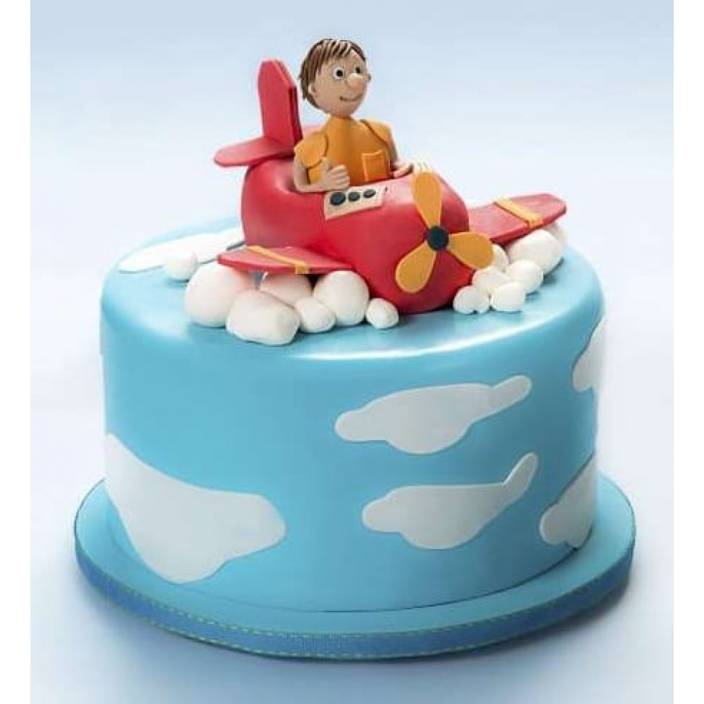 Aeroplane Pilot Fondant Cake Delivery In Delhi NCR