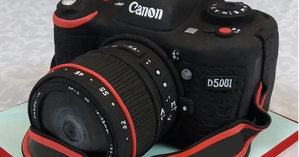 Canon Camera Capture Fondant Cake Delivery In Delhi NCR