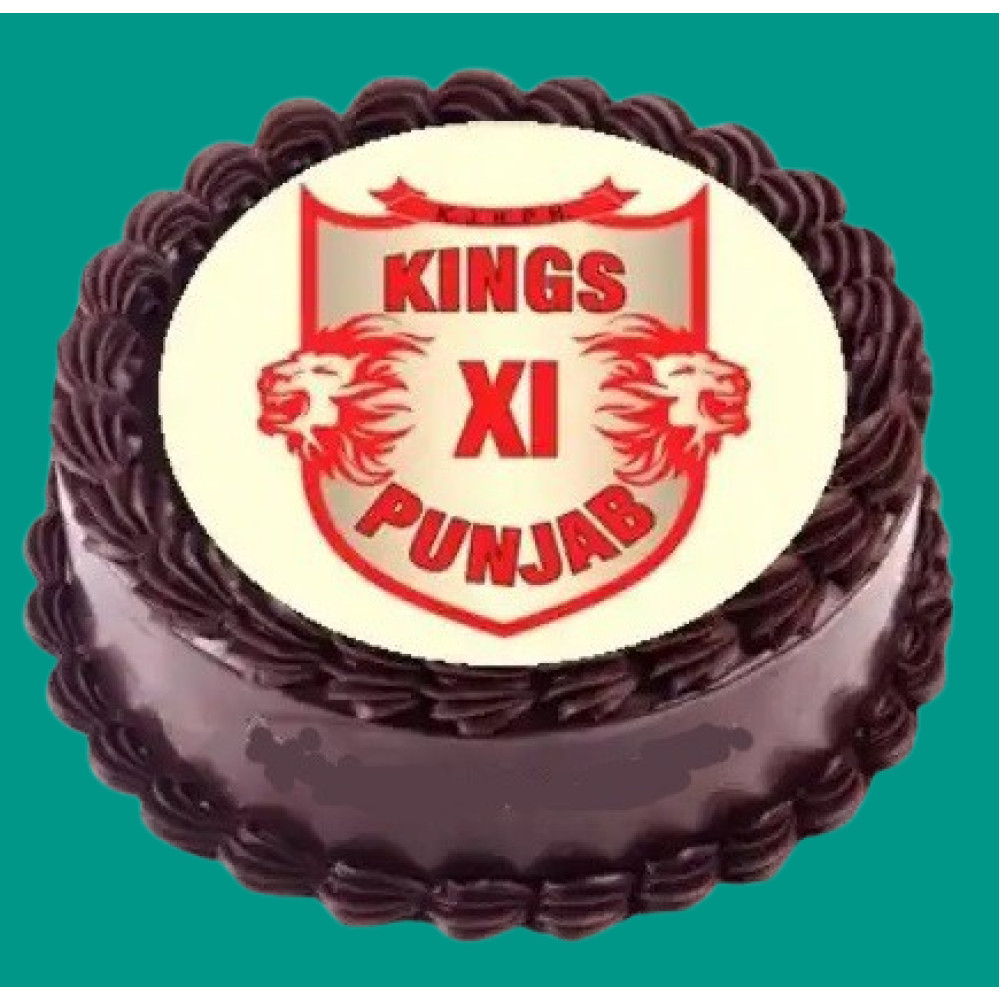 Kings-XI-Punjab-IPL Theme Photo Cake Delivery In Delhi NCR