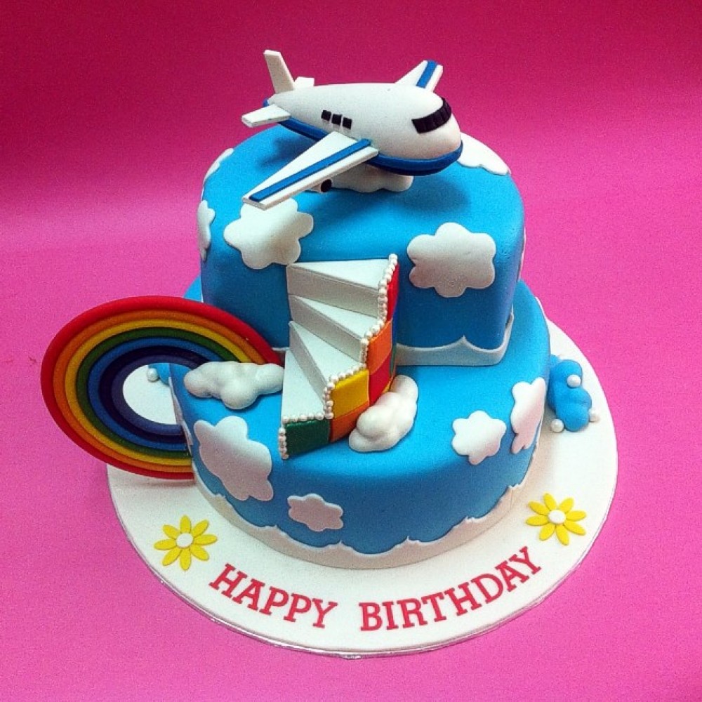 Egg-less Aeroplane Cloud Cake Delivery In Delhi NCR