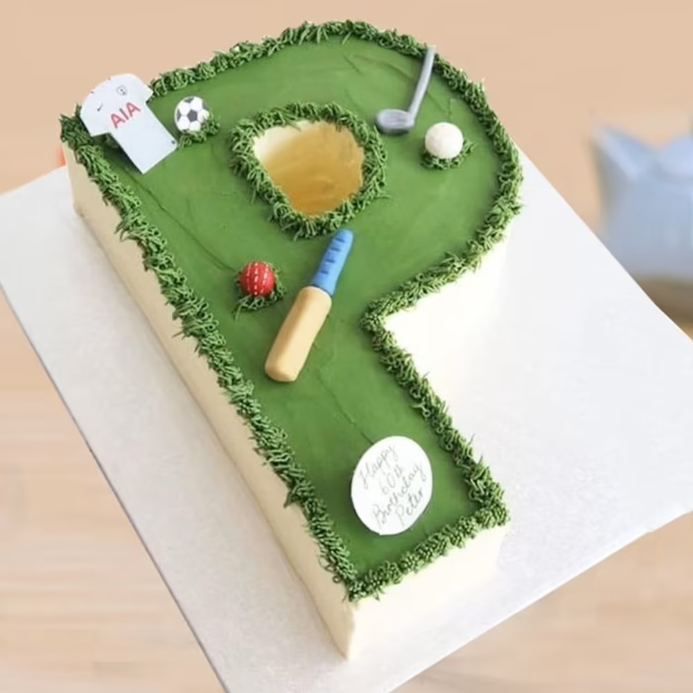 P Shaped Cake Delivery In Delhi NCR