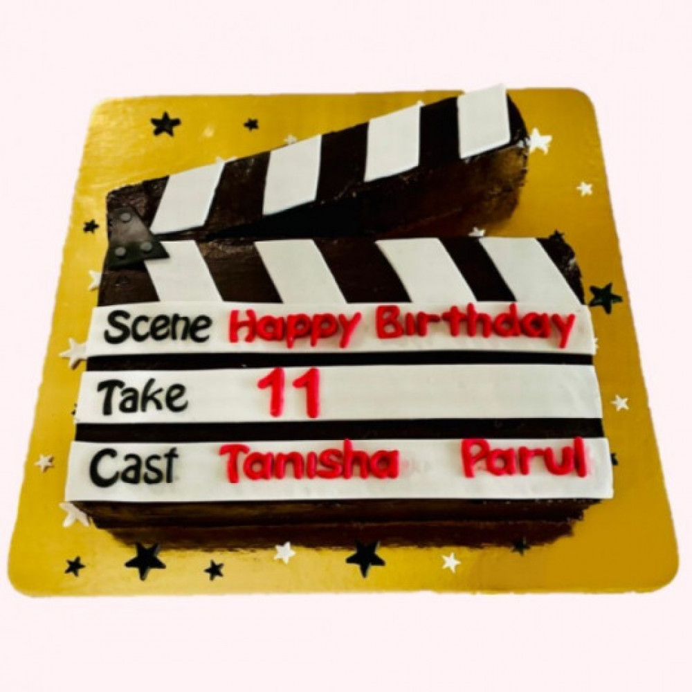 Movie Shoot Clapper Board Theme Cake Delivery In Delhi And Noida