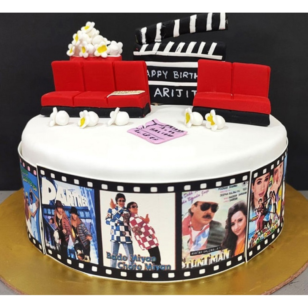 Bollywood Theme Fondant Photo Cake Delivery In Delhi NCR