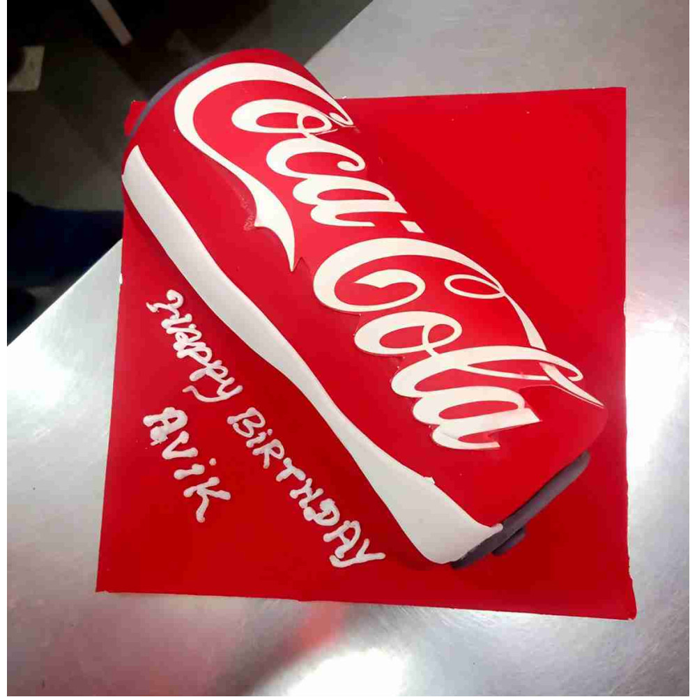 Coca Cola Cane Drink Theme Fondant Cake Delivery In Delhi And Noida