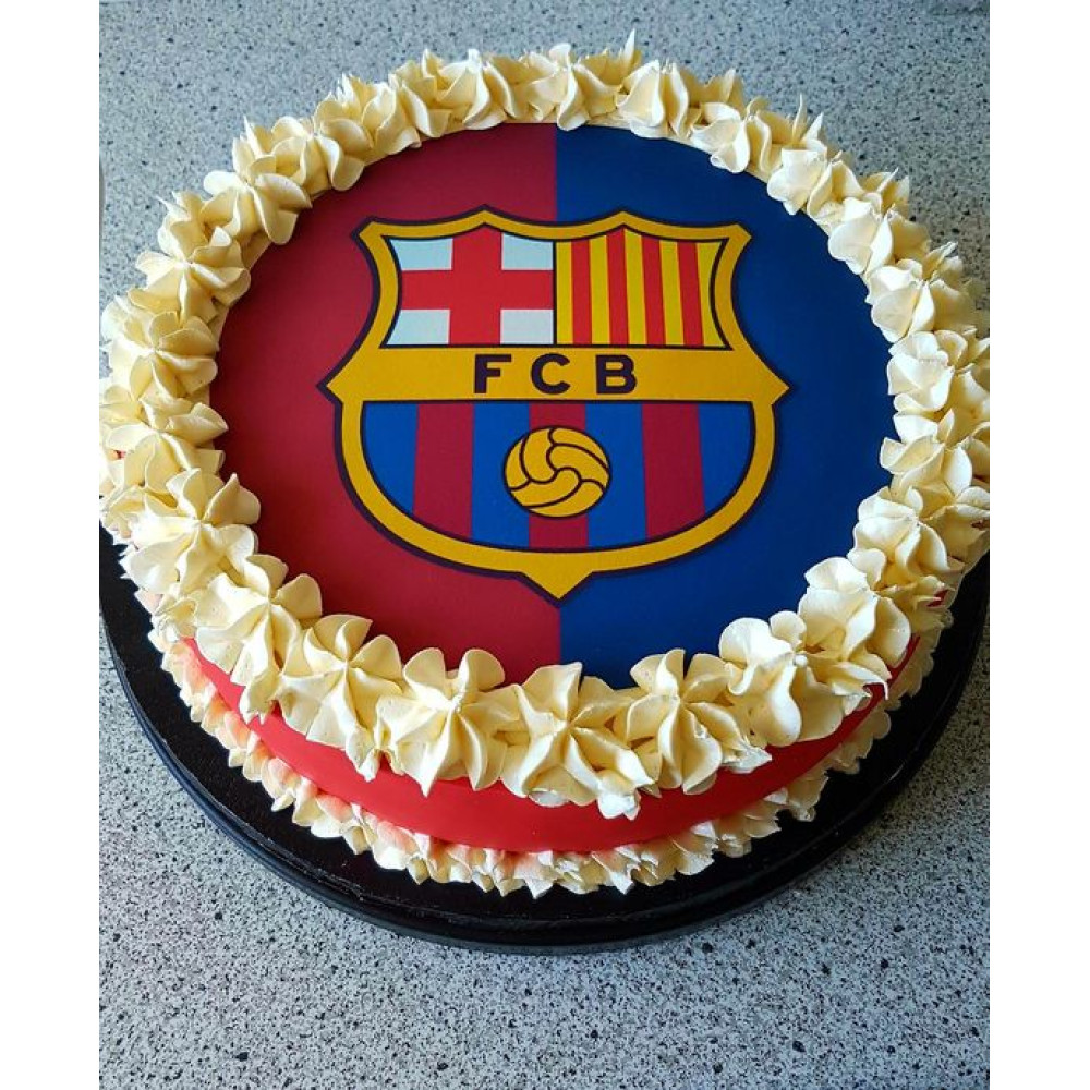 Order a cake with the logo of the FCB football club and have it ...