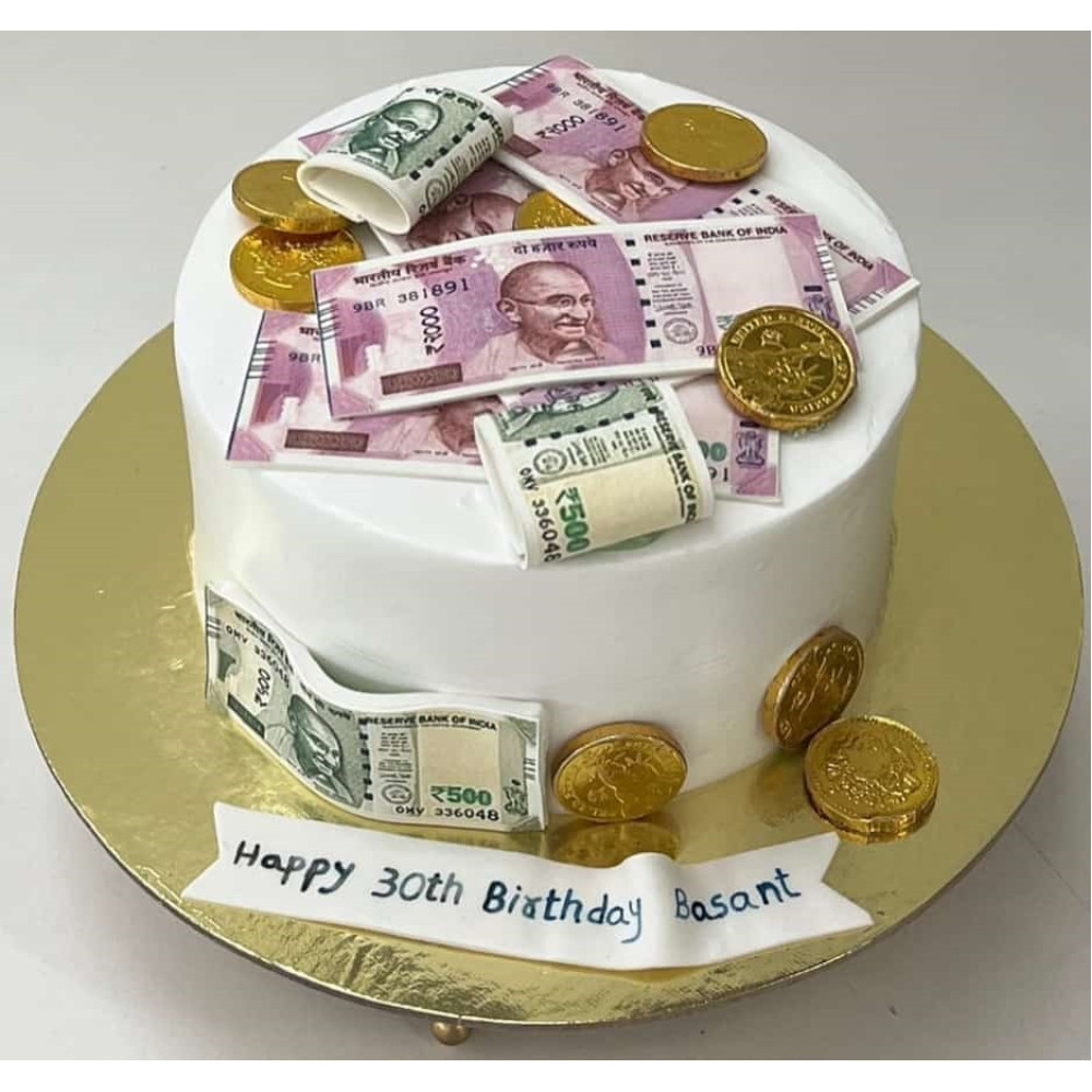 Indian currency themed cake delivered to Delhi and Noida