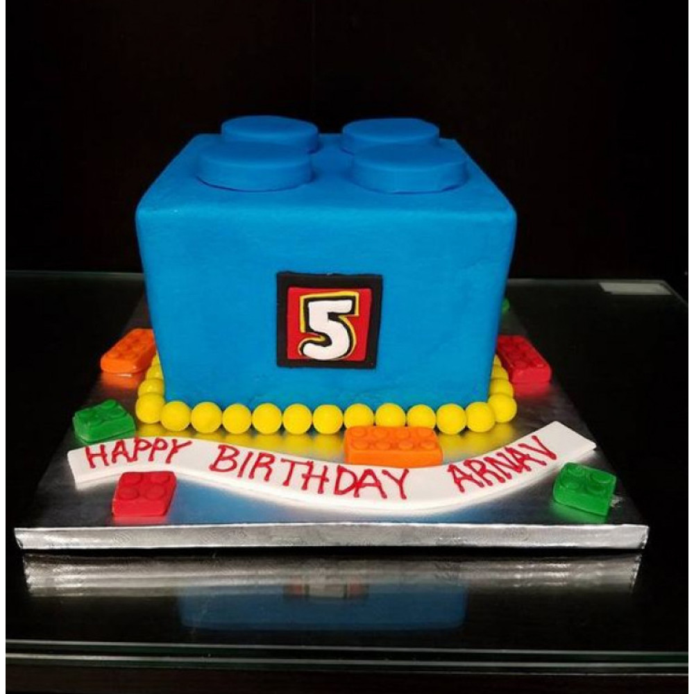 Lego Brick Fondant Cake Delivery In Delhi NCR
