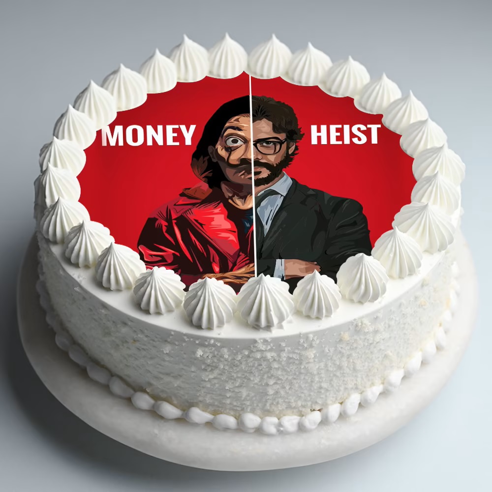 Money Heist Professor Photo Cake Delivery In Delhi NCR