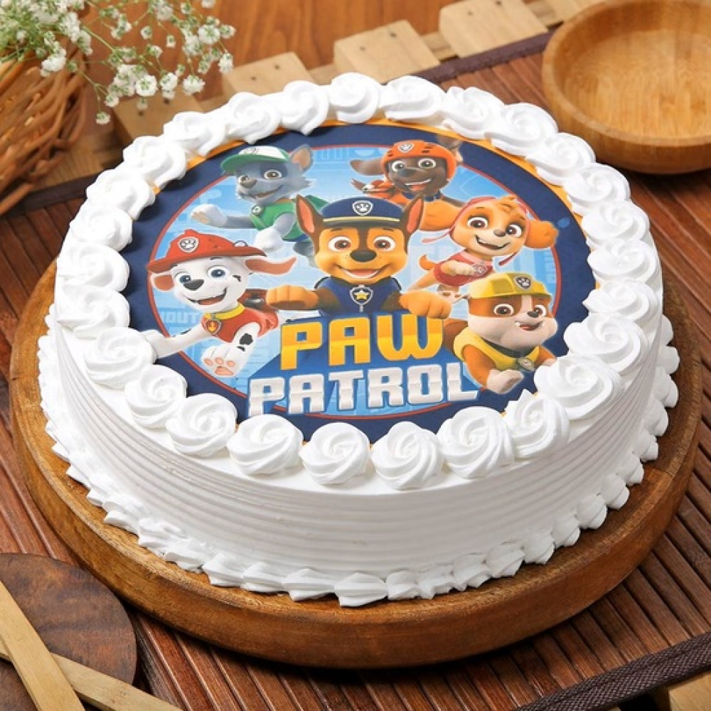 Paw-patrol Cartoon Photo Cake Delivery In Delhi NCR