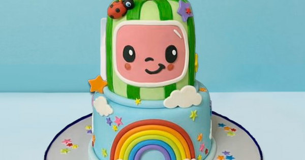 Cocomelon Rainbow Fondant Cake Delivery In Delhi NCR With Delicious ...