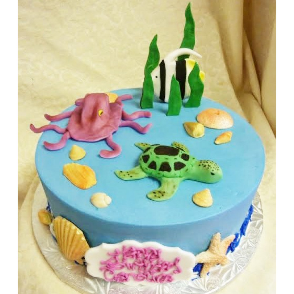 Sea Life Animal Fondant Cake Delivery In Delhi NCR