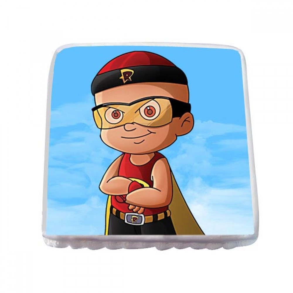 Superboy Mighty Raju Cartoon Photo Cake Delivery In Delhi & Noida