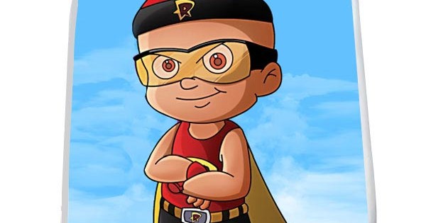 Superboy Mighty Raju Cartoon Photo Cake Delivery In Delhi & Noida